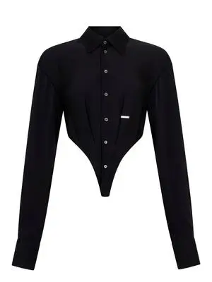 Dsquared2 Chic Night Loop" Satin Shirt - Black