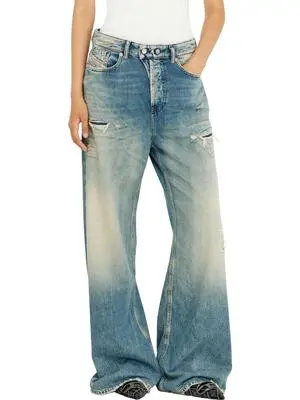 DIESEL® Relaxed Jeans Low Waist 1996 D-sire Button Fly - Blue