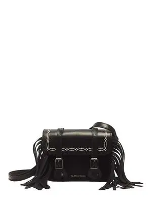 Dr. Martens 7 Inch Desert Rodeo Leather & Suede Satchel - Black