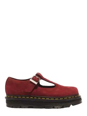 Dr. Martens Zebzag Milled Nubuck Mary Jane Shoes - Red
