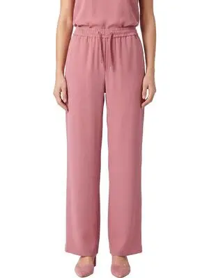 Herno High-waisted Jersey Palazzo Trousers With Drawstring - Pink