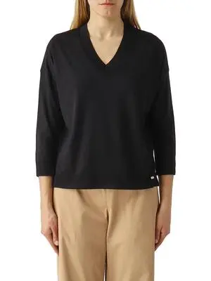 Herno Lyocell Jumper With Teddy Bear Print - Black