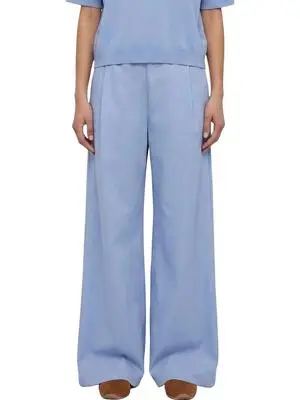 SEMICOUTURE Wide Leg Trousers - Gnawed Blue