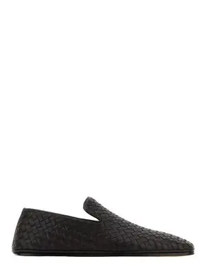 Bottega Veneta Woven Loafers - Brown