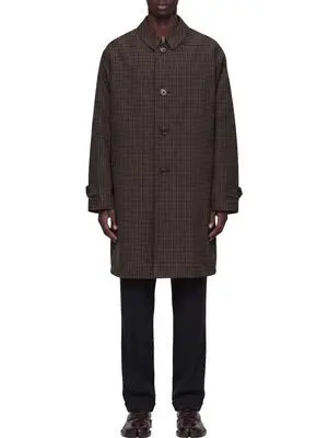 MAISON MARGIELA Checked Cotton Blend Trench Coat - Multicolor