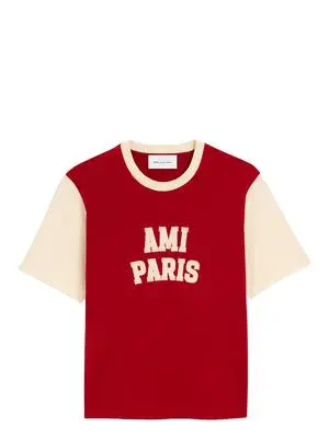 AMI AMI Paris Cotton T-Shirt With Embroidery