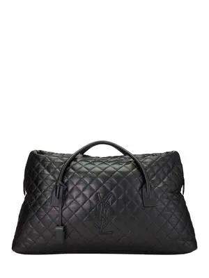 Saint Laurent Calfskin Quilted Travel Bag - Black