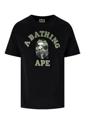 A BATHING APE Graphic Cotton T-shirt - Black