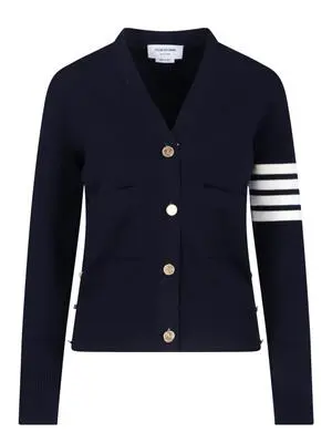 Thom Browne 100% Virgin Wool Crewneck Sweater - Blue