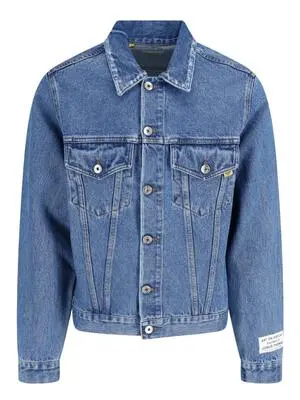 GALLERY DEPT. Washed Denim Jacket With Distressed Finish - Blue