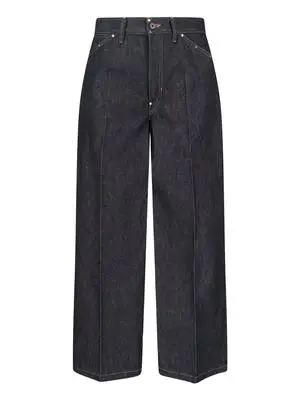 LEMAIRE LEMAIRE Cotton Jeans With Cowhide Leather Jacron