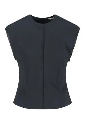AMI Paris Sleeveless Structured Top - Grey