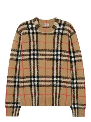 Burberry Crewneck Knit Sweater - Beige