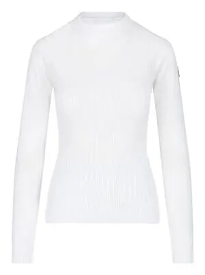 Moncler Ribbed Crewneck Sweater - White
