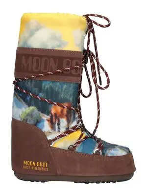 Moon Boot Suede-trim Utility Boot - Multicolor