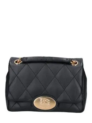 Burberry Grain Leather Mini Shoulder Bag - Black