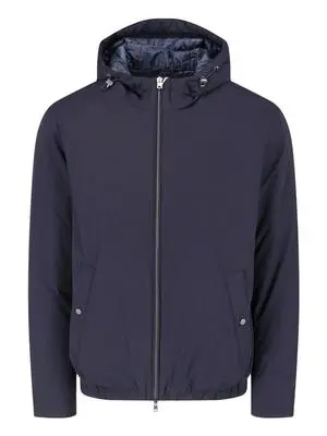 Herno Zip-up Padded Hooded Jacket - Blue