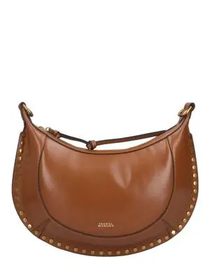 Isabel Marant Étoile Calf Leather Shoulder Bag With Studded Detail - Brown