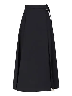 Burberry 100% Wool Skirt - Black