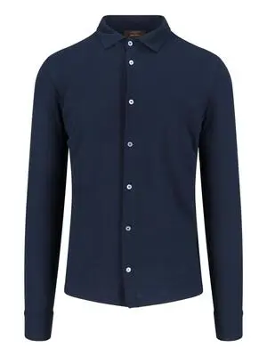ZANONE 100% Cotton Shirt - Blue