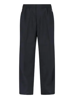 Herno Tailored Wool-blend Trousers - Black