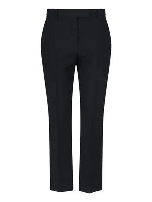 Alexander McQueen 100% Wool Tailored Trousers - Black