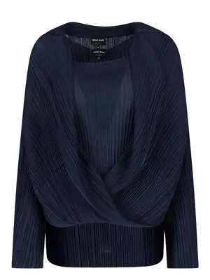 Giorgio Armani 100% Polyester Sweater - Blue