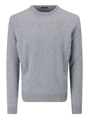 Zegna 100% Cashmere Crew Neck Sweater - Grey