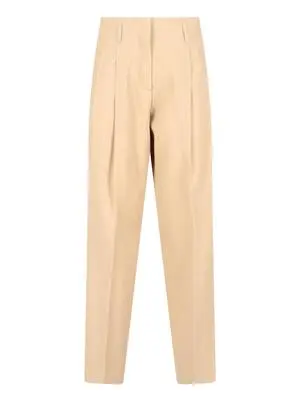 GOLDEN GOOSE Virgin Wool Tailored Trousers - Beige