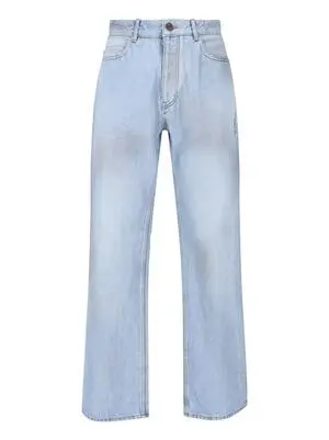 Balenciaga Wide Leg Jeans - Blue