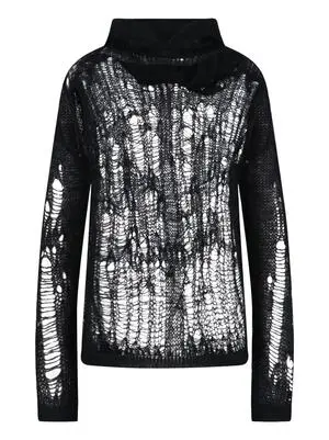 Rick Owens Mohair Knit Sweater - Black