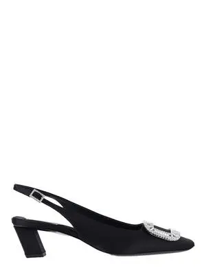 ROGER VIVIER Slingback Pumps With Embellished Buckle - Black