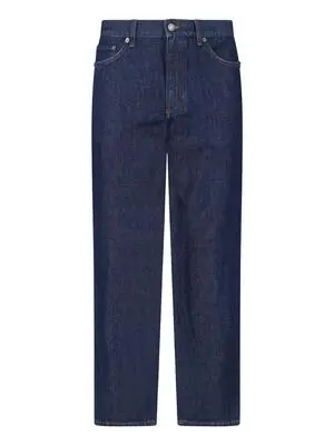 Zegna Patch Pocket Jeans With Leather Detail - Blue