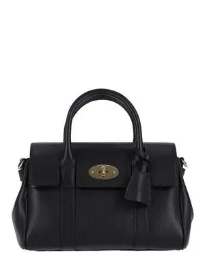 Mulberry Bovine Leather Crossbody Bag With Turn Lock Closure - Black