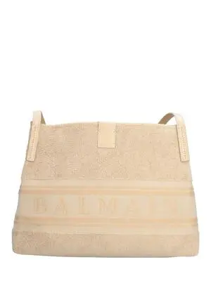 Balmain Structured Cotton Tote Bag - Beige