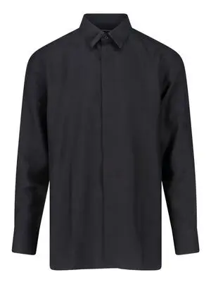 TOM FORD Luxury Cupro Silk Shirt With Mother-of-pearl Buttons - Black