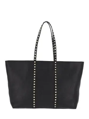 Valentino Garavani Leather Shoulder Bag With Studs - Black