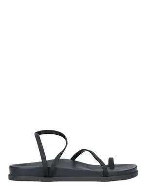 ANCIENT GREEKS SANDALS Ancient Greek Sandals Satin Flat Sandals - Black