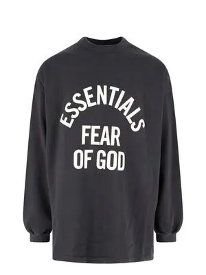 Fear Of God Relaxed Fit Cotton Crewneck Sweatshirt - Black
