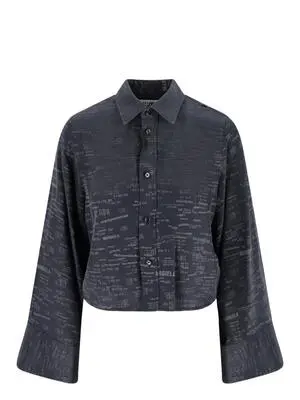 MAISON MARGIELA Draped Acetate-viscose Shirt - Grey