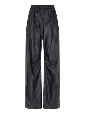 MAISON MARGIELA Coated Viscose Draped Trousers - Black