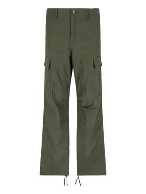 Carhartt Work In Progress Cotton Cargo Trousers - Green