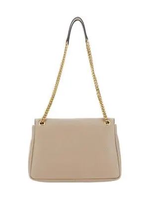 Tory Burch TORY BURCH Quilted Chain Shoulder Bag Grey