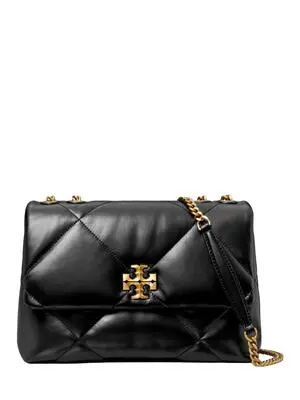 Tory Burch Mini Diamond Quilted Leather Shoulder Bag - Black