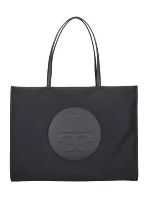 Tory Burch Polyamide-blend Tote Bag With Embossed Logo - Black