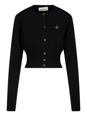 VIVIENNE WESTWOOD Button-detailed Cotton-cashmere Blend Cardigan - Black