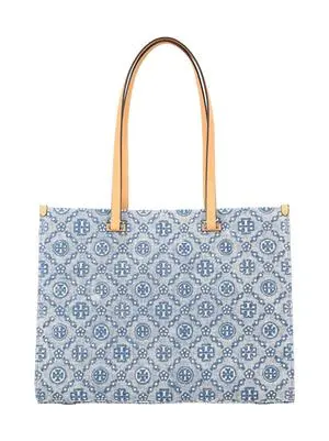 Tory Burch Tory Burch Monogram Canvas Tote Bag Blue