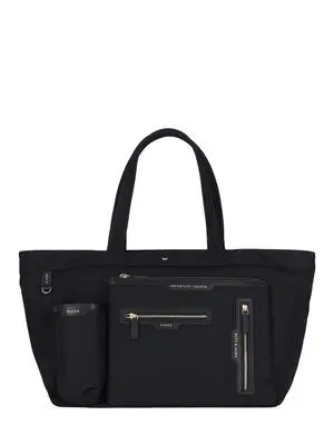 ANYA HINDMARCH Recycled Nylon & Leather Shoulder Bag - Black