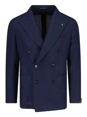 Tagliatore Wool-linen Jacket - Blue