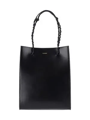 JIL SANDER JIL SANDER Braided Handle Leather Tote Bag